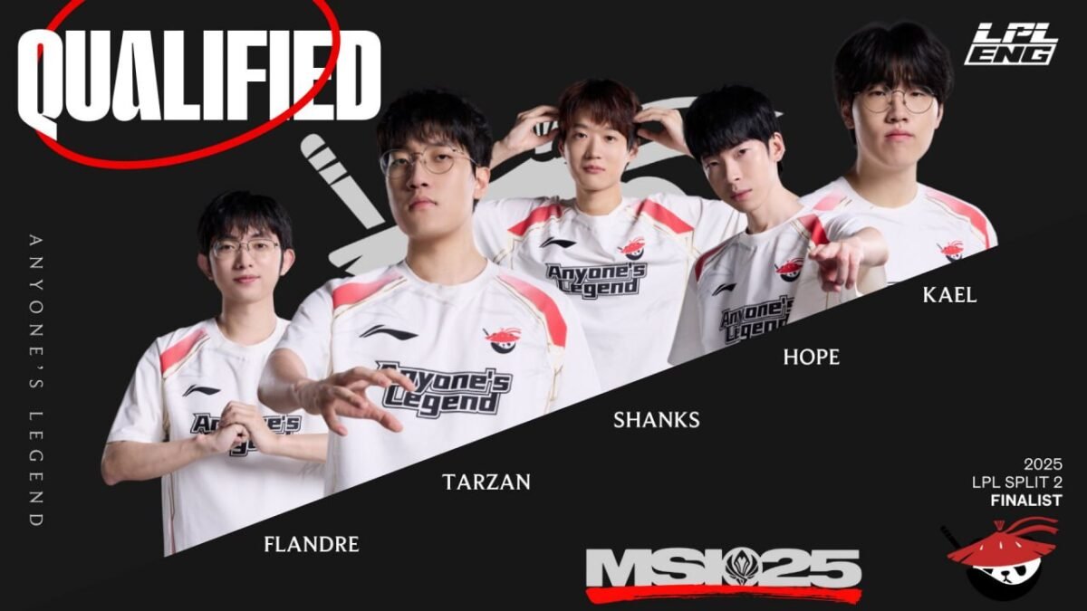 Anyone's Legends – перша команда, що пройшла на MSI 2025 від Китаю. TOP ...